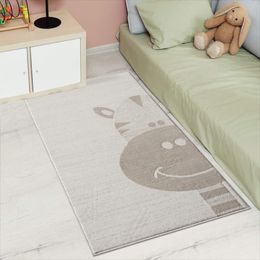 Kinderteppich Carpet City "MARA715", beige (creme), B:80cm H:11mm L:150cm, Obermaterial: 70% Polypropylen, 30% Polyester, Teppiche, Kinderteppich, Kinderzimmer, Kurzflor,robust,Tiere, Spielzimmer