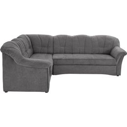 Ecksofa DOMO collection "Papenburg B/T/H: 242/190/84 cm L-Form", grau, B:242cm H:84cm T:190cm, Struktur ( 90% Polyester, 10% Polyacryl);Microfaser PRIMABELLE (100% Polyester);Kunstleder SOFTLUX;Luxus-Microfaser (100% Polyester), Sofas, Ecksofa, wahlweise mit Bettfunktion, Langer Schenkel links oder rechts