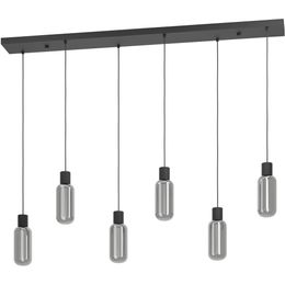 EGLO Hängeleuchte "MAIONE Pendellampe - Stahl - E27 - 6X4W - IP20", schwarz, 6, H: 110cm, 1 Stk., Leuchten, Hängeleuchte