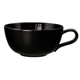 Tasse Seltmann Weiden "Liberty - Velvet Black", schwarz, B:10,7cm H:5,2cm Ø:13,2cm, Porzellan, Trinkgefäße, Tasse, Teeobertasse groß 0,28 l