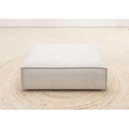Polsterhocker Home Affaire "Watertown, XXL Hockerbank passend zum Sofa - ideal als Beistellmodul", wei&szlig;, B:90cm H:43cm T:120cm, 95% Polyester, 5% Nylon, Hocker, Polsterhocker, erweiterbare Hockerbank mit weicher Polsterung