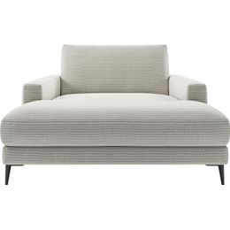 Chaiselongue Home Affaire "Downtown Loungem&ouml;bel zum Relaxen, B/T/H: 132/170/84 cm", silber, B:132cm H:84cm T:170cm, 100% Polyester, Sofas, Chaiselongue, auch in Boucl&eacute;, Cord und Easy care - leicht mir Wasser zu reinigen