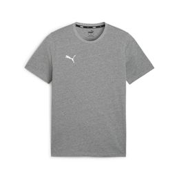 Trainingsshirt PUMA "TEAMGOAL CASUALS TEE", Herren, Gr. XL, grau (medium gray heather, puma weiß), Jersey, Obermaterial: 60% Baumwolle, 40% Polyester, unifarben, regular fit normal, Rundhals, Shirts