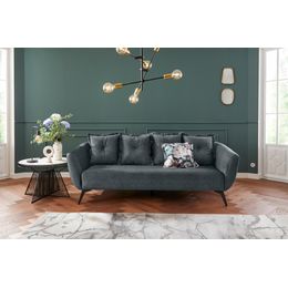 3-Sitzer Home Affaire "Baggio", blau (ocean), B:236cm H:80cm T:103cm, Sofas, Zierkissen inklusive