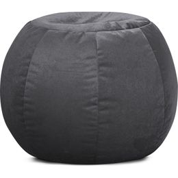 Sitzsack MAGMA HEIMTEX "Plump MARLA", grau (anthrazit), B:75cm H:50cm, Bezug: 100% Polyester, Sitzs&auml;cke, Sitzsack