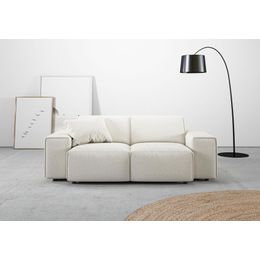 2-Sitzer Home Affaire "Glimminge auch in Breitcord + Feincord + Easy care-Bezug", wei&szlig;, B:194cm H:71cm T:101cm, 96% Polyester, 4% Polyacryl, Sofas, besondere Kedern&auml;hte,, Zierkissen