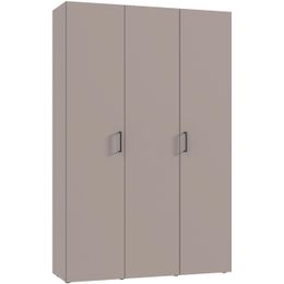 Kleiderschrank WIMEX "Mugano,in 3 Breiten, 2 Tiefen, viele Farben, Made in Germany", schwarz (saharagrau, griffe schwarz), Schränke, Saharagrau, B/H/T: 120cm x 185cm x 40cm, Ohne Spiegel, Basic, Holzwerkstoff, Kleiderschrank, mit langen oder kurzen Griffen aus Metall, mit oder ohne Spiegel, B:120cm H:185cm T:40cm