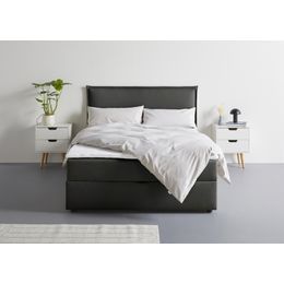 Boxbett s.Oliver, B:158cm L:206cmgraphit, Komplettbetten, "Alissia", Boxbett mit Bettkasten, inkl. Topper