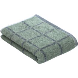 Duschtuch Esprit "Melange Cube", gr&uuml;n (soft gr&uuml;n), B:67cm L:140cm, Walkfrottier, Obermaterial: 100% Baumwolle, Handt&uuml;cher, im Karodesign