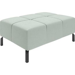 Hockerbank Home Affaire "Ancona New", grün (mint), B:107cm H:43cm T:71cm, 100% Polyester, Hocker, passend zum Ecksofa "Ancona New", auch in Easy care-Bezug