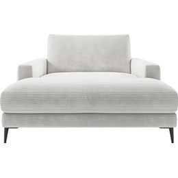 Chaiselongue Home Affaire "Downtown Loungem&ouml;bel zum Relaxen, B/T/H: 132/170/84 cm", wei&szlig;, B:132cm H:84cm T:170cm, 88% Polyester, 12% Polyacryl, Sofas, Chaiselongue, auch in Boucl&eacute;, Cord und Easy care - leicht mir Wasser zu reinigen