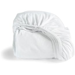 Spannbettlaken Cinderella "Doppeljersey", wei&szlig;, B:80cm L:200cm, Double-Jersey, Obermaterial: 100% Baumwolle, Bettlaken, Spannbettlaken, b&uuml;gel- und kn&ouml;tchenfrei, bis 25cm H&ouml;he