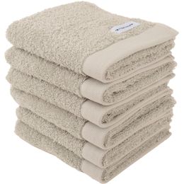 G&auml;stehandtuch Tom Tailor HOME "COLOR BATH", beige (sunny sand), B:30cm L:50cm, Frottier, Frottier, Handt&uuml;cher, 100% Baumwolle, 30x50 cm, uni, gro&szlig;e Farbauswahl