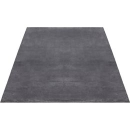 Teppich MERINOS "Maximo 30", grau (anthrazit), B:120cm H:16mm L:170cm, Polyester, Teppiche, Teppich, weicher dichter Kurzflor, Kunstfellteppich, Fell Haptik, Wohnzimmer