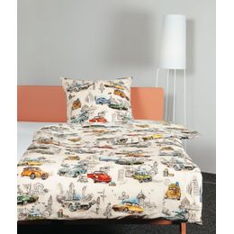 Bettw&auml;sche Janine "Modern Art 4209042090 09 * 155X220,80x80", bunt (multicolor), B/L: 155cm x 220cm, 1 Stk., 1 Stk., Mako-Satin, B/L: 80cm x 80cm, Mako-Satin, Obermaterial: 100% Baumwolle, Bettw&auml;sche, Bettw&auml;sche, mit Rei&szlig;verschluss