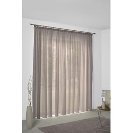 Vorhang WIRTH "Sunday", braun, B:142cm H:195cm, Jacquard, Baumwolle, Polyester, Gardinen, nach Ma&szlig;