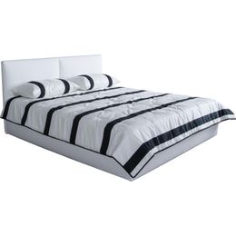 Bett, wei&szlig;, B:190cm L:210cm, Bezug 100% Polyurethan pflegeleicht, Polsterung: Polsterwatte, Material Gestell: gepolsterter Holzwerkstoff, , Westfalia Schlafkomfort, Betten, Bett