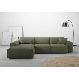 Ecksofa Home Affaire "Glimminge auch in Breitcord, Feincord, Boucl&eacute; + Easy care-Bezug", gr&uuml;n, B:294cm H:71cm T:191cm, 96% Polyester, 4% Polyacryl, Sofas, Ecksofa, L-Form, Breite 294, Zierkissen