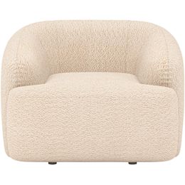 Sessel Home Affaire "Nergal, B/T/H, 120/110/81 cm", beige (creme), B:120cm H:81cm T:110cm, 100% Polyester, Sessel, Sessel, Großer Sessel mit Wellenunterfederung, in verschiedenen Farben