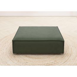 Polsterhocker Home Affaire "Watertown, XXL Hockerbank passend zum Sofa - ideal als Beistellmodul", gr&uuml;n (oliv), B:90cm H:43cm T:120cm, 95% Polyester, 5% Nylon, Hocker, Polsterhocker, erweiterbare Hockerbank mit weicher Polsterung