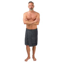 WEWO-Fashion Kilt WEWO FASHION "9538T, ideal f&uuml;r Sauna & Spa", grau (anthrazit), L:50cm, Frottier, Hausm&auml;ntel, schlingenfest