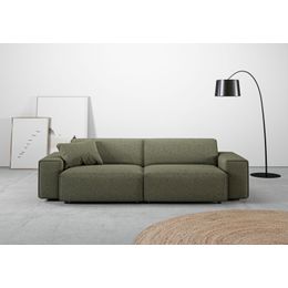 Big-Sofa Home Affaire "Glimminge auch in Breitcord, Feincord + Easy care-Bezug", gr&uuml;n, B:254cm H:71cm T:101cm, 96% Polyester, 4% Polyacryl, Sofas, Big-Sofa, besondere Kedern&auml;hte Zierkissen