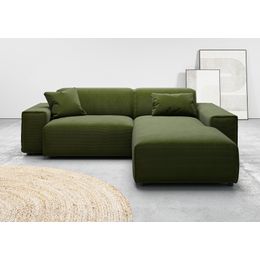 Ecksofa Home Affaire "Glimminge L-Form auch in Breitcord, Feincord + Easy care-Bezug", gr&uuml;n (moos), B:234cm H:71cm T:191cm, 95% Polyester, 5% Nylon, Sofas, Ecksofa, Breite 234, Zierkissen