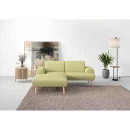Ecksofa Home Affaire "Swift Scandic Design, komfortabler Federkern, Breite 192cm, L-Form", gelb (gelb, gr&uuml;n), B:192cm H:83cm T:176cm, 100% Polyester, Sofas, Ecksofa, Federkern-Polsterung, B/T/H: 192/83/176 cm