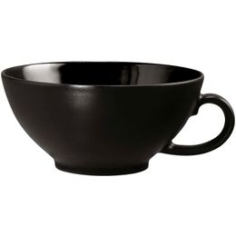 Tasse Seltmann Weiden "Liberty - Velvet Black", schwarz, B:8,9cm H:4,3cm Ø:10,2cm, Porzellan, Trinkgefäße, Tasse, Teeobertasse klein 0,14 l