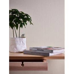 A.S. Cr&eacute;ation Vliestapete A.S. CR&Eacute;ATION "Casual Living Struktur-Tapete Wei&szlig; Unitapete Streifen Landhaus", beige (beige,creme), B:0,53m H:0,02m L:10,05m, Vlies, Tapeten, Vliestapete gestreift f&uuml;r Schlafzimmer K&uuml;che Wohnzimmer Struktur Flur