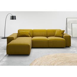 Ecksofa Home Affaire "Glimminge L-Form auch in Breitcord, Feincord + Easy care-Bezug", gr&uuml;n (pistazie), B:264cm H:71cm T:191cm, 95% Polyester, 5% Nylon, Sofas, Ecksofa, Breite 264, Zierkissen