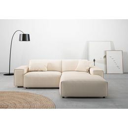 Ecksofa Home Affaire "Glimminge L-Form auch in Breitcord, Feincord + Easy care-Bezug", beige (natur), B:234cm H:71cm T:191cm, 100% Polyester, Sofas, Ecksofa, Breite 234, Zierkissen