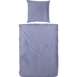 Bettw&auml;sche Primera "Erko", blau, B/L: 155cm x 220cm, 1 Stk., 1 Stk., Perkal, B/L: 80cm x 80cm, 2 Stk., Perkal, Obermaterial: 100% Baumwolle, Bettw&auml;sche, Bettw&auml;sche, mit Rei&szlig;verschluss