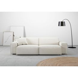 Big-Sofa Home Affaire "Glimminge auch in Breitcord, Feincord + Easy care-Bezug", wei&szlig;, B:254cm H:71cm T:101cm, 96% Polyester, 4% Polyacryl, Sofas, Big-Sofa, besondere Kedern&auml;hte Zierkissen
