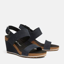 Sandale Timberland "CAPRI SUNSET 2 STRAP SANDAL JET BLA", Damen, Gr. 41,5 (10), schwarz (jet schwarz), Leder, Schuhe Sandale