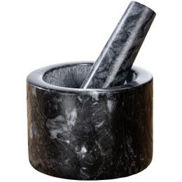 M&ouml;rser Wenko "Marmor", schwarz, H:8cm &Oslash;:11cm, Marmor, M&ouml;rser, M&ouml;rser, mit passendem St&ouml;&szlig;el, Zerkleinerer f&uuml;r Gew&uuml;rze und Kr&auml;uter