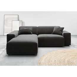 Ecksofa Home Affaire "Glimminge L-Form auch in Breitcord, Feincord + Easy care-Bezug", grau (anthrazit), B:234cm H:71cm T:191cm, 95% Polyester, 5% Nylon, Sofas, Ecksofa, Breite 234, Zierkissen