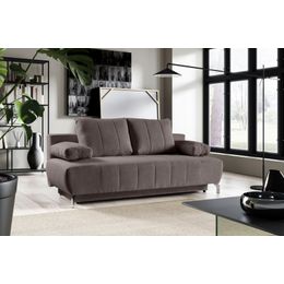 Schlafsofa WERK2 "Troya Bettsofa mit Bettkasten und Federkern, Breite 210cm", braun, B:210cm H:95cm T:95cm, 100% Polyester, Sofas, Schlafsofa, 2-Sitzer Sofa und Schlafcouch mit Federkern & Bettkasten