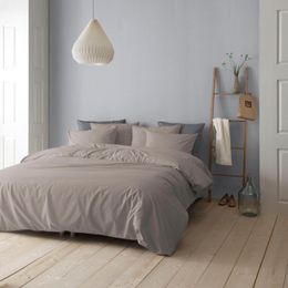 Bettw&auml;sche Cinderella "Morning", grau (taupe), B/L: 200cm x 200cm, Flanell, B/L: 80cm x 80cm, 2 Stk., Flanell, Obermaterial: 100% Baumwolle, Bettw&auml;sche, Bettw&auml;sche, Cinderella