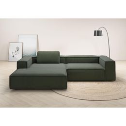 Ecksofa Home Affaire "Watertown, modernes XXL L-Form, 306 cm breit", gr&uuml;n (oliv), B:306cm H:68cm T:191cm, 95% Polyester, 5% Nylon, Sofas, Ecksofa, Gro&szlig;z&uuml;giges Lounge-Sofa mit viel Platz f&uuml;r die Familie