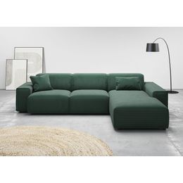 Ecksofa Home Affaire "Glimminge auch in Breitcord, Feincord, Boucl&eacute; + Easy care-Bezug", gr&uuml;n, B:294cm H:71cm T:191cm, 95% Polyester, 5% Nylon, Sofas, Ecksofa, L-Form, Breite 294, Zierkissen