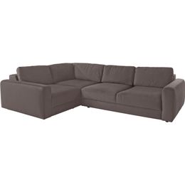 Ecksofa Home Affaire "Bloomfield, Mega Polsterecke, Breite 289cm, viel Platz, L-Form", grau (taupe), B:209cm H:84cm T:289cm, 100% Polyester, Sofas, Ecksofa, In verschiedenen Gr&ouml;&szlig;en