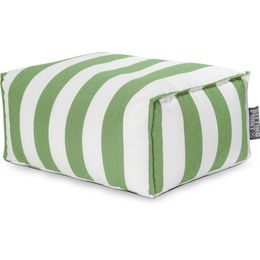 Sitzsack MAGMA HEIMTEX "SANTORIN Roll", weiß (grün,weiß), B:55cm H:35cm, Bezug: 100% Polypropylen, Sitzsäcke, Sitzsack
