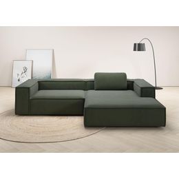 Ecksofa Home Affaire "Watertown, modernes XXL L-Form, 306 cm breit", gr&uuml;n (oliv), B:306cm H:68cm T:191cm, 95% Polyester, 5% Nylon, Sofas, Ecksofa, Gro&szlig;z&uuml;giges Lounge-Sofa mit viel Platz f&uuml;r die Familie