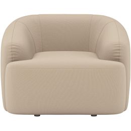 Sessel Home Affaire "Nergal, B/T/H, 120/110/81 cm", grau (taupe), B:120cm H:81cm T:110cm, 95% Polyester, 5% Polyamid, Sessel, Sessel, Gro&szlig;er Sessel mit Wellenunterfederung, in verschiedenen Farben