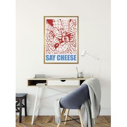 Wandbild Komar "Marvel Spider-Man Say Cheese Red", rot (farbe bild(er): rot,weiß), Disney, 1 Stk., Vlies, Bilder, 40 x 50 cm (Breite x Höhe) - Kinderzimmer, Dekoration