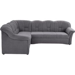 Ecksofa DOMO collection "Papenburg B/T/H: 242/190/84 cm L-Form", grau, B:242cm H:84cm T:190cm, Struktur ( 90% Polyester, 10% Polyacryl);Microfaser PRIMABELLE (100% Polyester);Kunstleder SOFTLUX;Luxus-Microfaser (100% Polyester), Sofas, Ecksofa, wahlweise mit Bettfunktion, Langer Schenkel links oder rechts