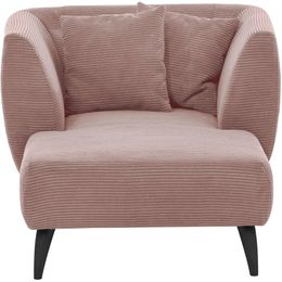 Loveseat Home Affaire "Colori", rosa, B:108cm H:84cm T:155cm, 100% Polyester, Sessel
