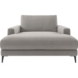 Chaiselongue Home Affaire "Downtown Loungem&ouml;bel zum Relaxen, B/T/H: 132/170/84 cm", grau (hellgrau), B:132cm H:84cm T:170cm, 100% Polyester, Sofas, Chaiselongue, auch in Boucl&eacute;, Cord und Easy care - leicht mir Wasser zu reinigen