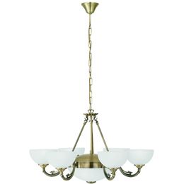 EGLO Hängeleuchte "SAVOY Pendellampe - Metallguss - E14;E27 - 6X40W;2X60W - IP20", brüniert, 8, Ø 74cm H: 110cm, 1 Stk., Leuchten, Hängeleuchte